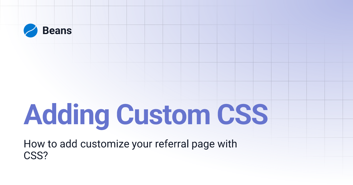Adding Custom CSS | Beans